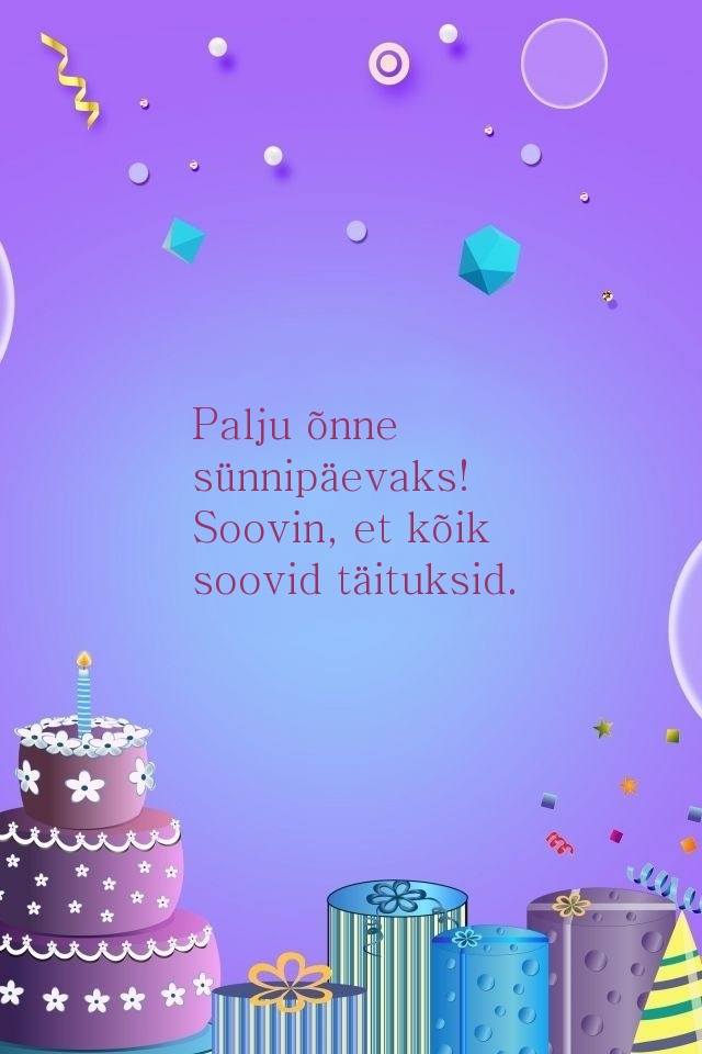 Ilusad pildid "Palju õnne sünnipäevaks!" (147)
