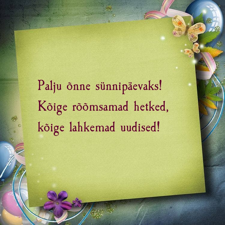 Ilusad pildid "Palju õnne sünnipäevaks!" (147)